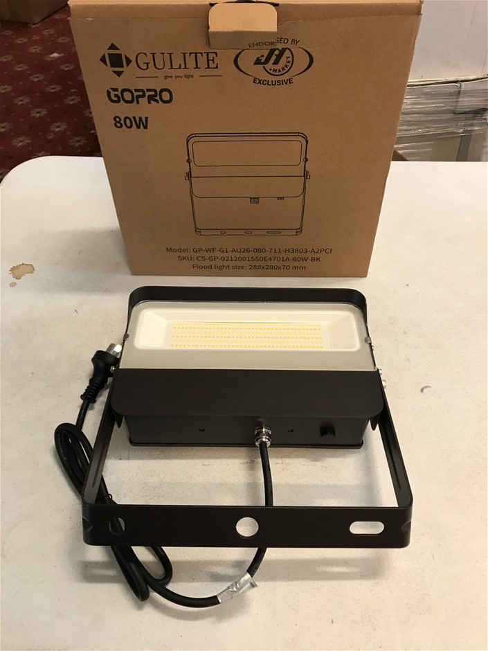 1x Gulite 80W LED Flood Light Auction (0299-3029962) | Grays Australia