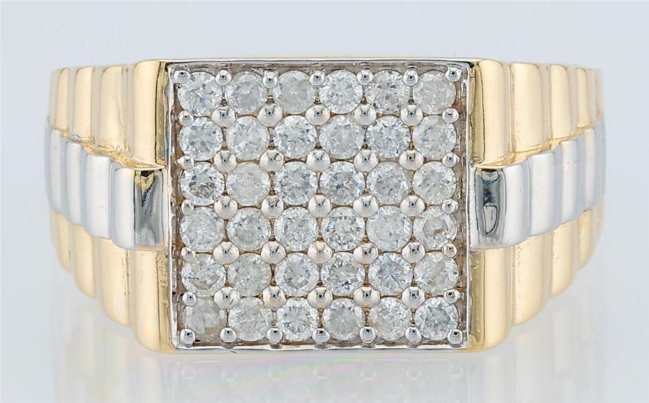MENS YELLOW GOLD AND DIAMOND RING Auction (0001-2561550) | Grays Australia