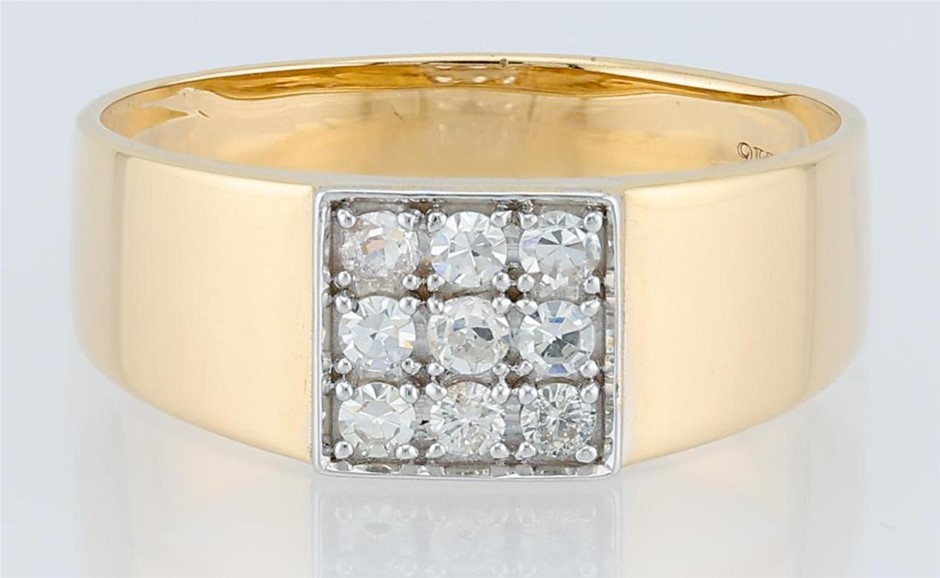 MENS YELLOW GOLD AND DIAMOND RING Auction (0002-2562548) | Grays Australia