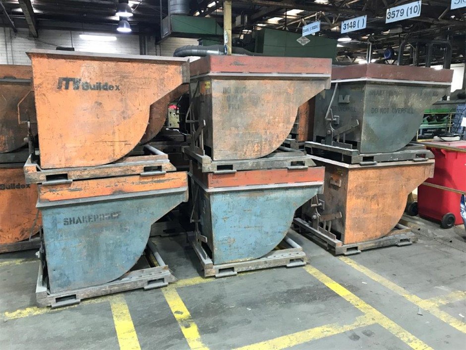 6x Steel Fabricated Tippable Bins (Bid per unit – 1 unit equals 6 bins ...