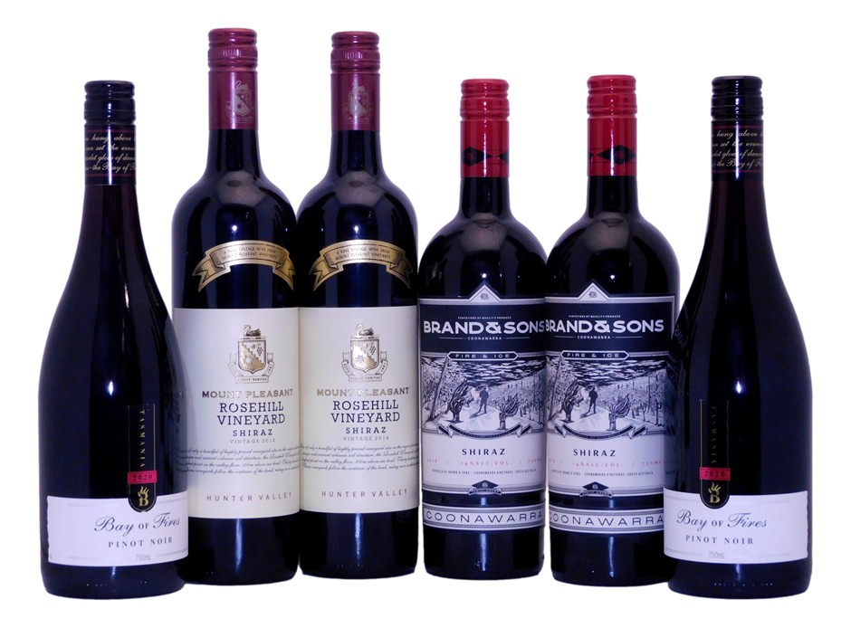 Mixed Pack of Red Wine (6x 750mL) Multi-Region Auction (0042-10730490 ...