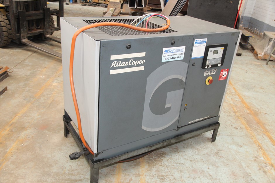 2009 Altas Copco GA22 Screw Compressor Auction (0050-5057683) | Grays ...