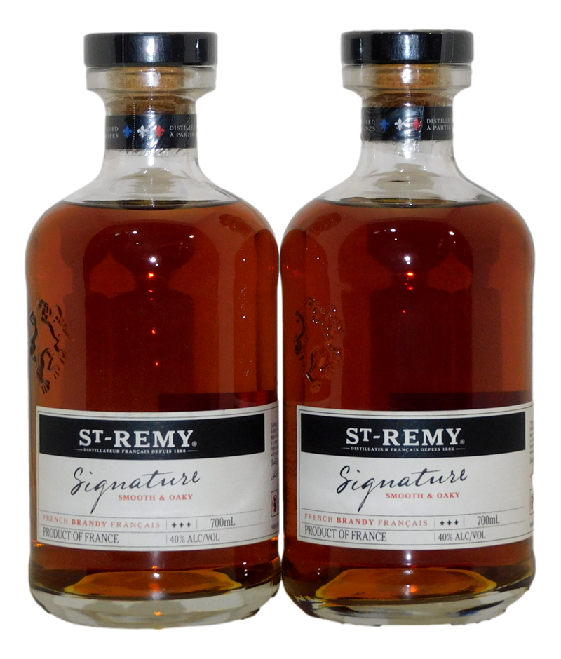St Remy Signature Smooth & Oaky Brandy (2x 700mL). France. Auction ...