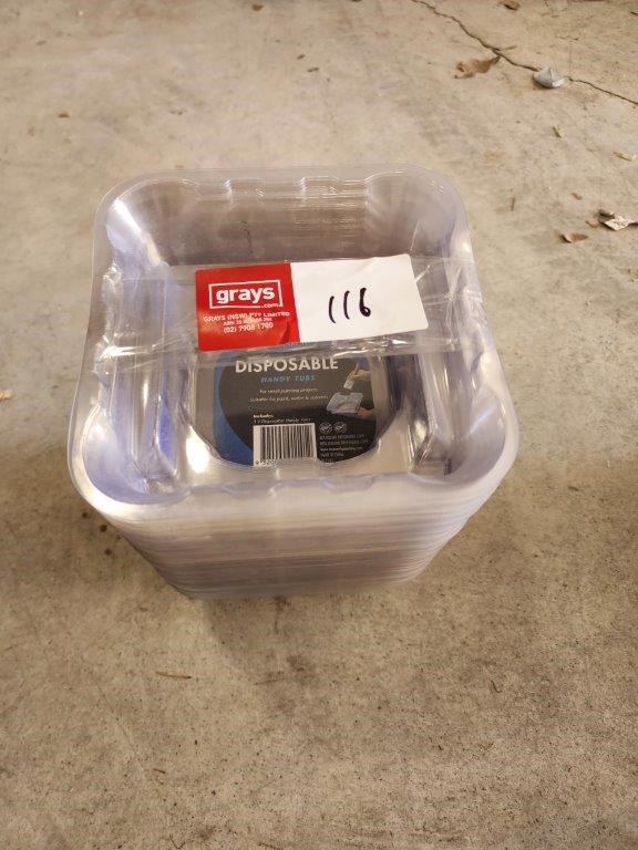 Monarch 5pcs x12 Disposable Handy Tubs Auction (0116-5057787) | Grays ...