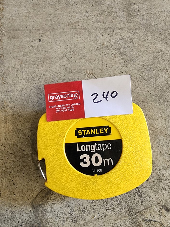 Stanley 30m Long Tape Auction (0240-5057787) | Grays Australia