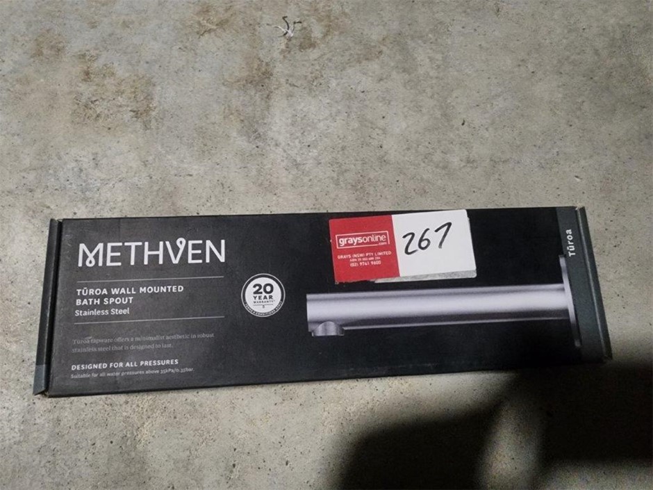 Methven Stainless Steel Wall Mounted Bath Spout Auction (0267-5057787 ...