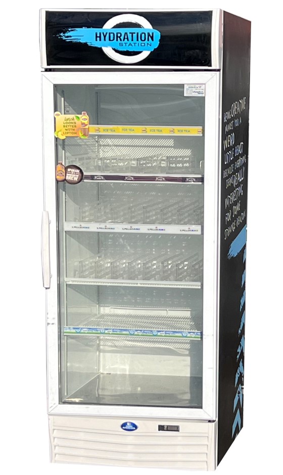 FRIDGE SINGLE GLASS DOOR BLACK UPRIGHT SHOWCASE SPU-0683E11A Auction ...