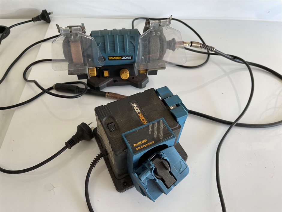 Workzone Bench Grinder & Drill Bit Sharpener Model 2004B Auction (0007 ...