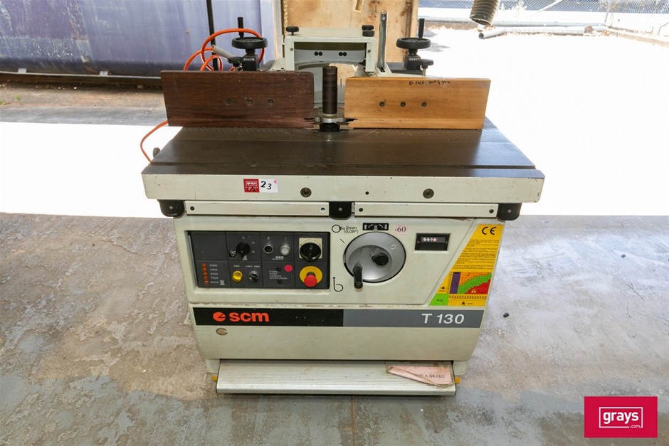 2002 SCM T 130NPS Sliding Bed Spindle Moulder Machine Auction (0023 ...