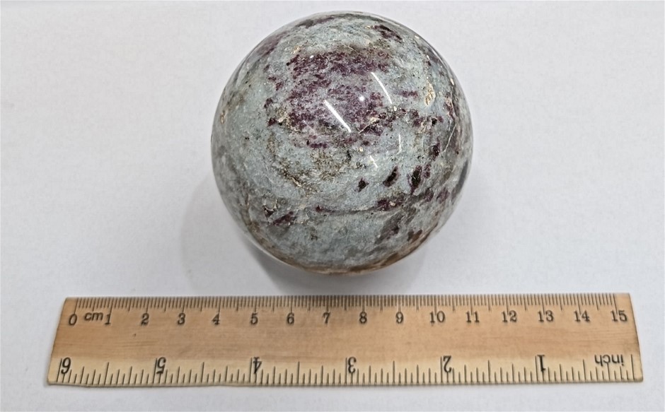 PINK TOURMALINE and DOLOMITE Crystal stone SPHERE from Madagascar ...