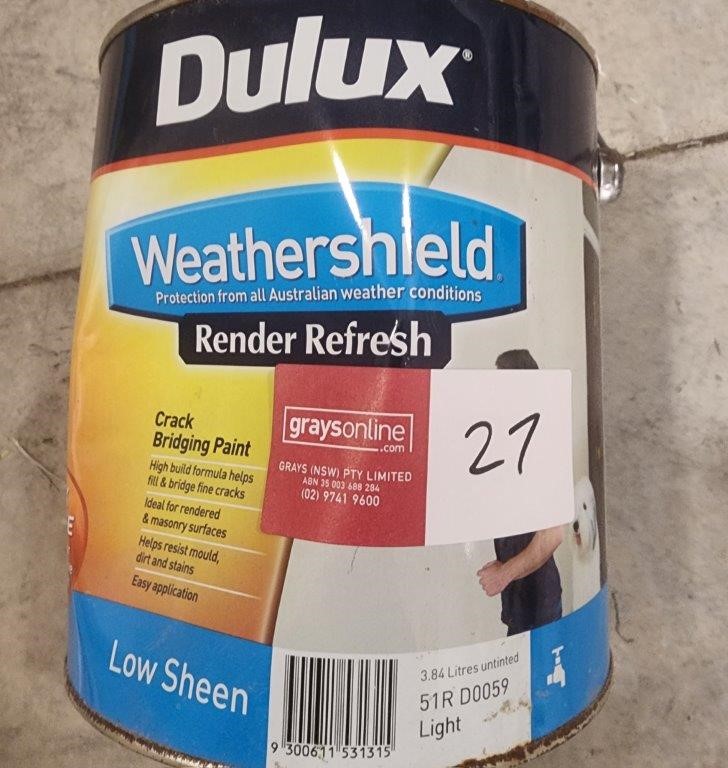 3.84L Dulux Render Refresh Light Auction (0311-5058426) | Grays Australia