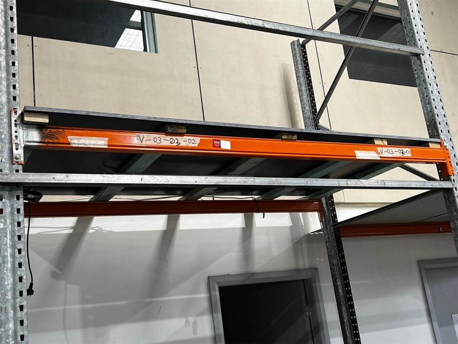 2 x Orange Dexion Pallet Racking Load Beams Auction (0008-5058025 ...