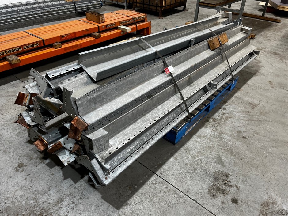 Approx 15 x Galvanised Steel Drive Through Pallet Racking Beams Auction ...