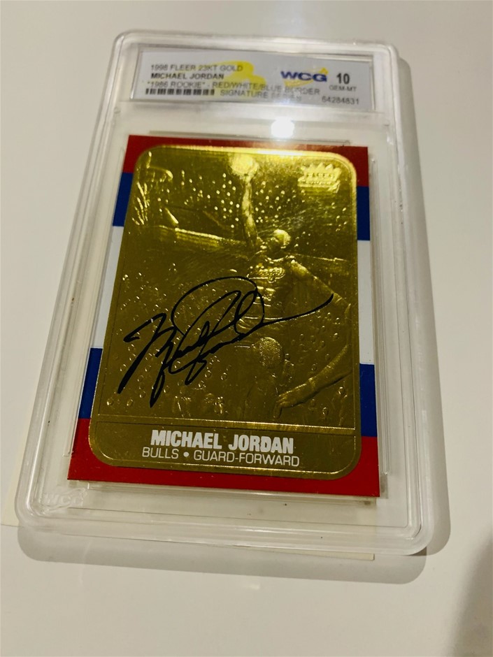 Michael Jordan signature 23k gold rookie card Auction (0082-8019268 ...