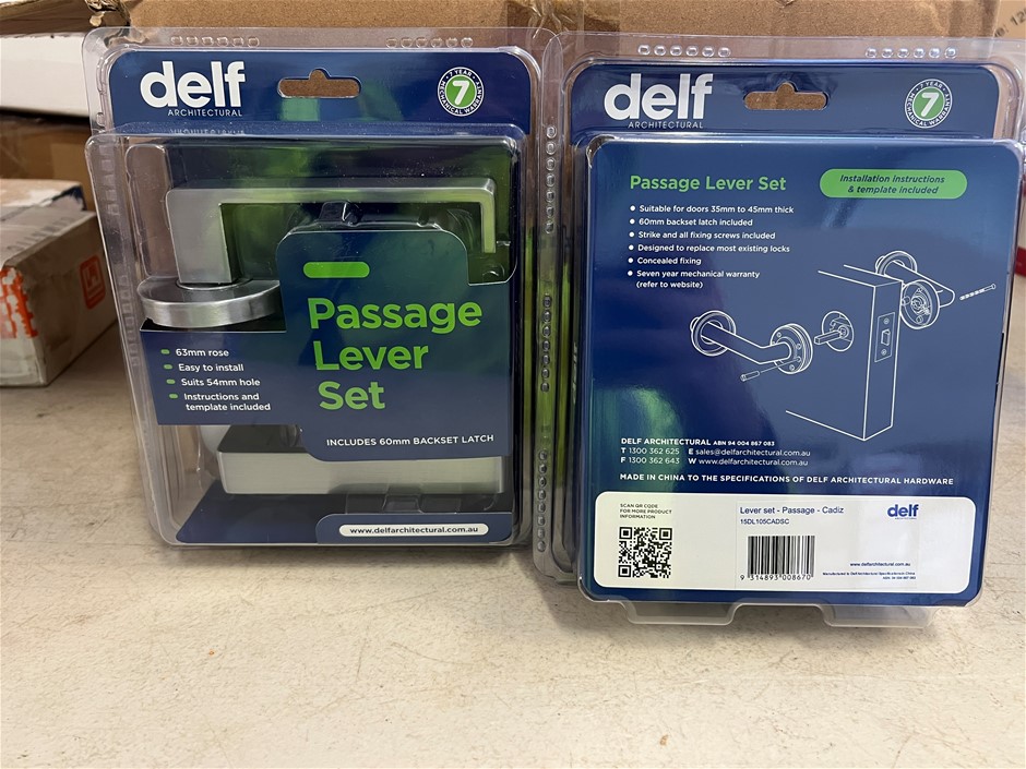 2x Delf Lever Set Passage Cadiz Auction (2201-3030816) | Grays Australia