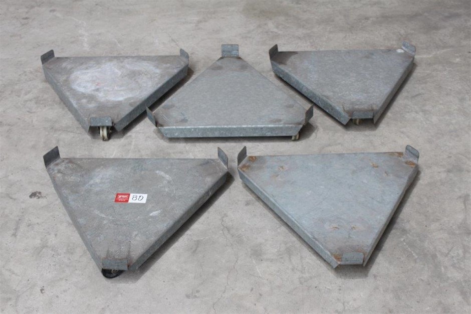 5 x Galvanized Drum Trolleys Auction (0080-5058117) | Grays Australia