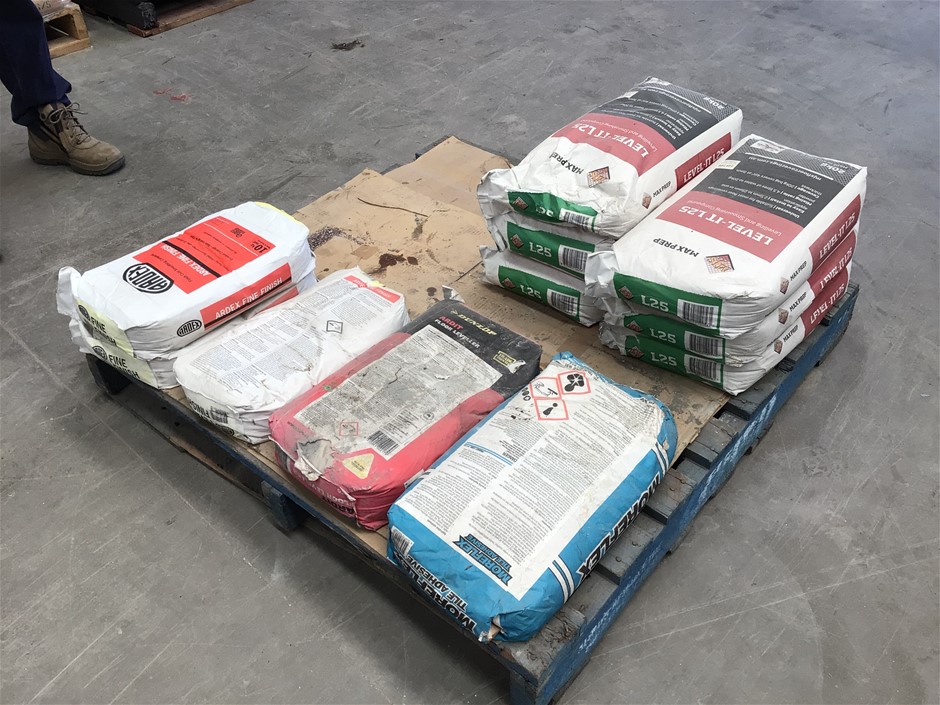 1x Pallet of Assorted Floor Leveling Compounds Auction (0053-3030792 ...
