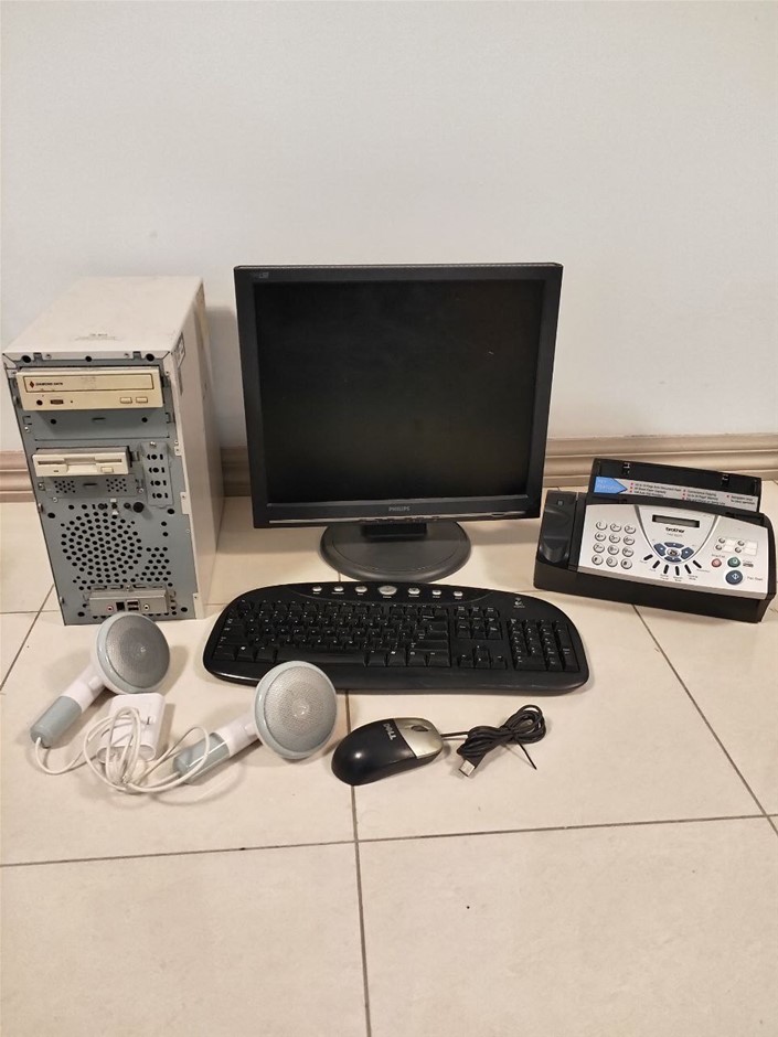 Desk Computer, Fax Machine, Keyboard and Speaker Auction (0110-3030823 ...