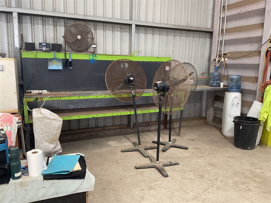 Workbench and 3 Fans Auction (0073-7053824) | Grays Australia
