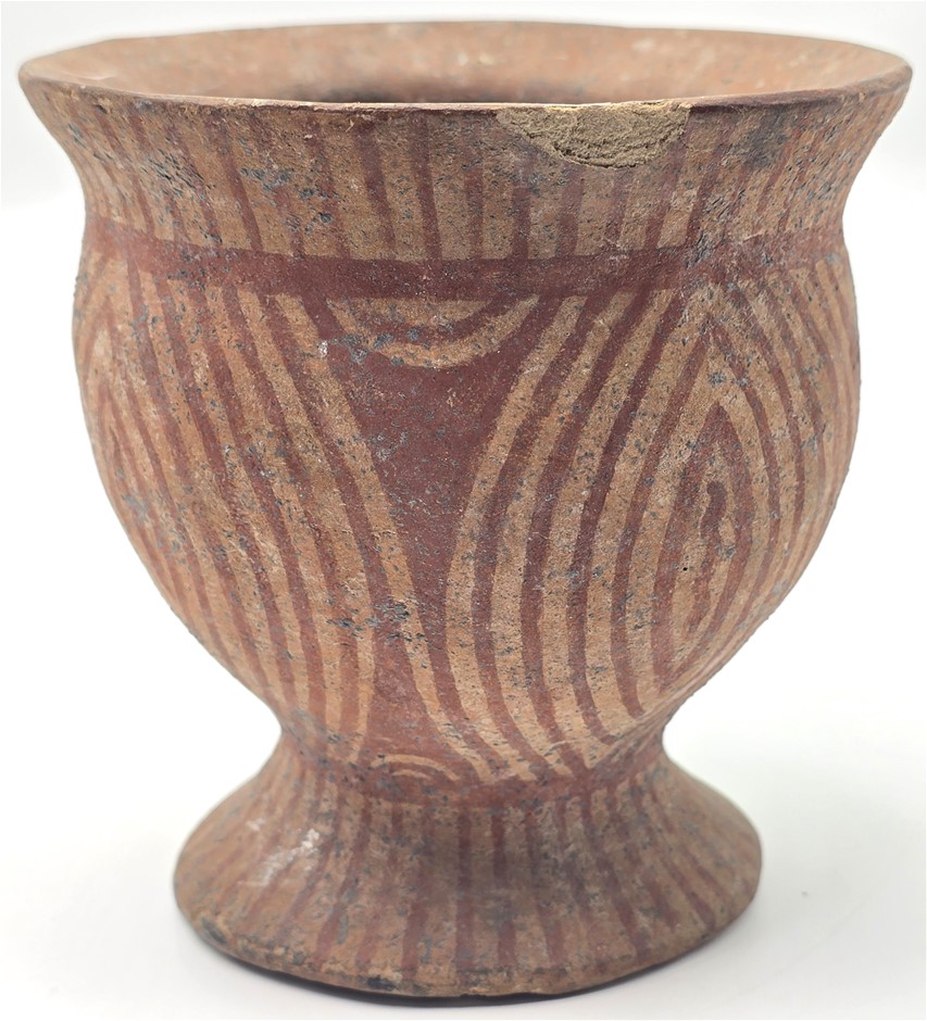 900BC SOUTH EAST ASIAN BAN CHIANG PERIOD PAINTED TERRACOTTA CHALICE ...