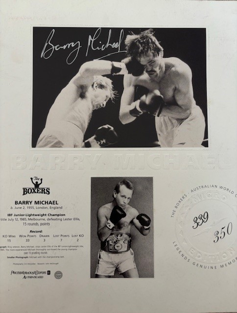 BARRY MICHAEL SIGNED BOXING LTD ED PRINT Auction (0024-2562228) | Grays ...