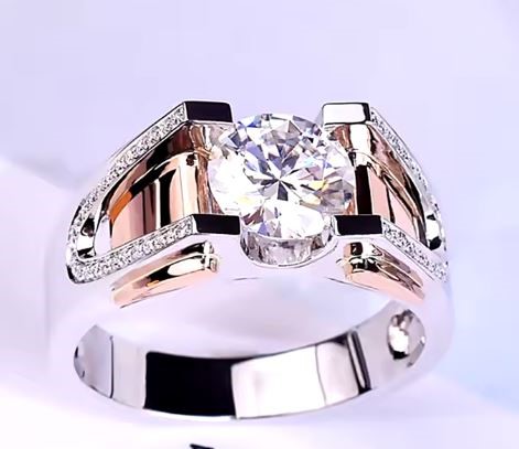 925 Sterling Silver Ring with 1.0ct White Simulate Diamond (Stamped ...