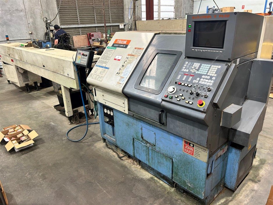 1996 Mazak QT10 CNC Machining Centre with auto Pietro Cucchi Bar Feeder ...