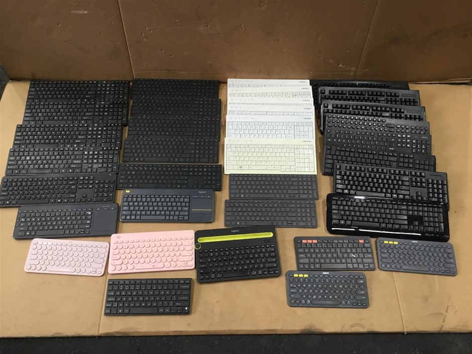 HP/Logitech Wireless Keyboard Black/White/Pink *35 Auction (0014 ...