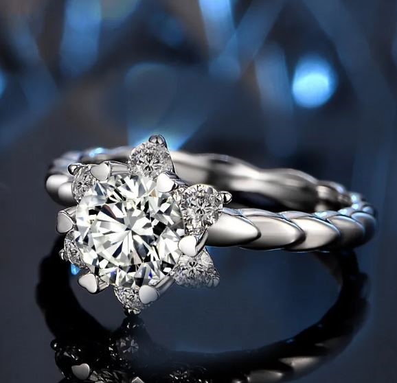 PT 950 platinum Plated Ring 2.0ct White Simulate Diamond (Stamped) Auction (0001-2562954 ...