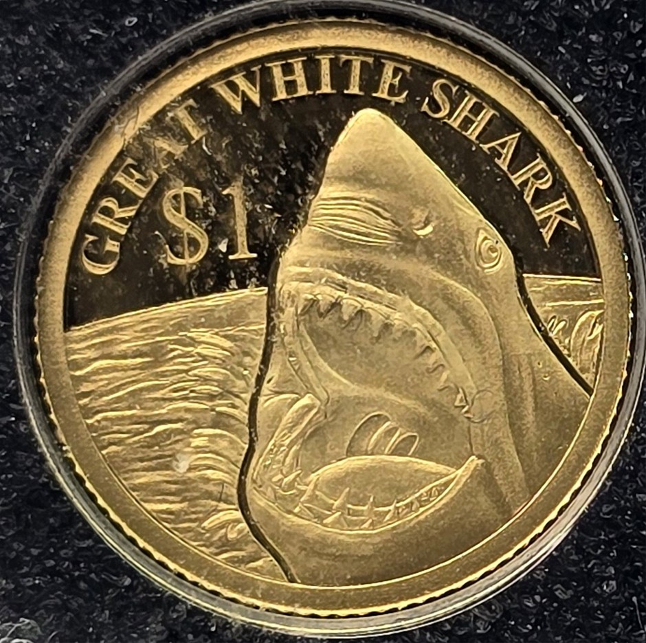 GOLD PROOF COIN - GREAT WHITE SHARK SERIES Auction (0001-2564594 ...
