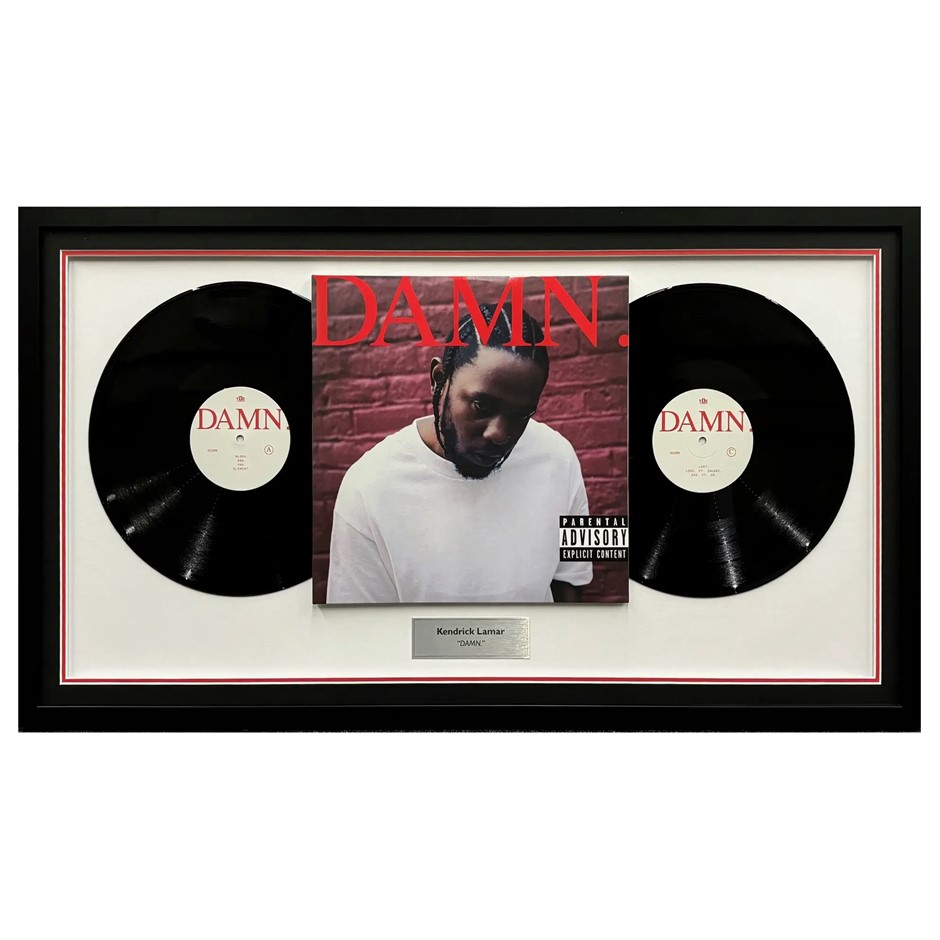 KENDRICK LAMAR ‘DAMN.’ FRAMED LP DISPLAY Auction (0045-2563046) | Grays Australia