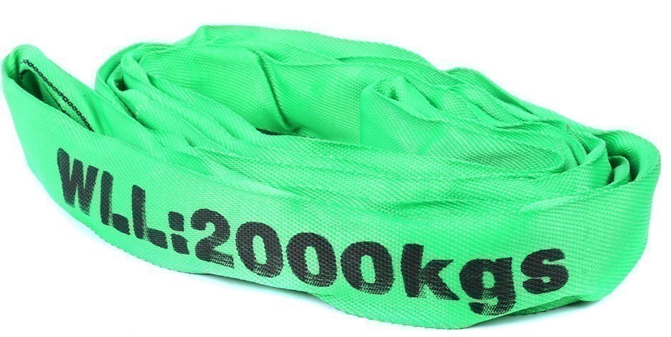 2 x Round Lifting Slings, WLL 2000kg x 2M (With Test Cert). Auction ...