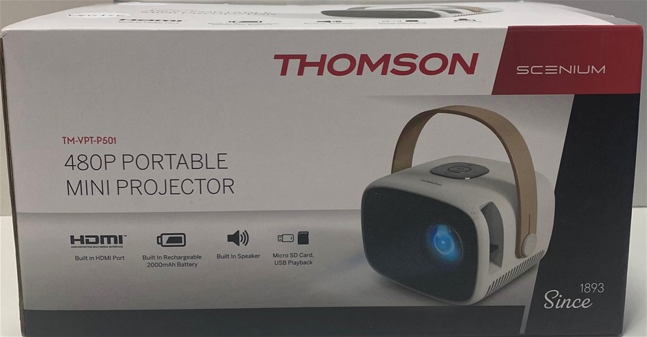 THOMPSON Scenium TM-VPT-P501 480P Portable Mini Projector Auction (0005 ...