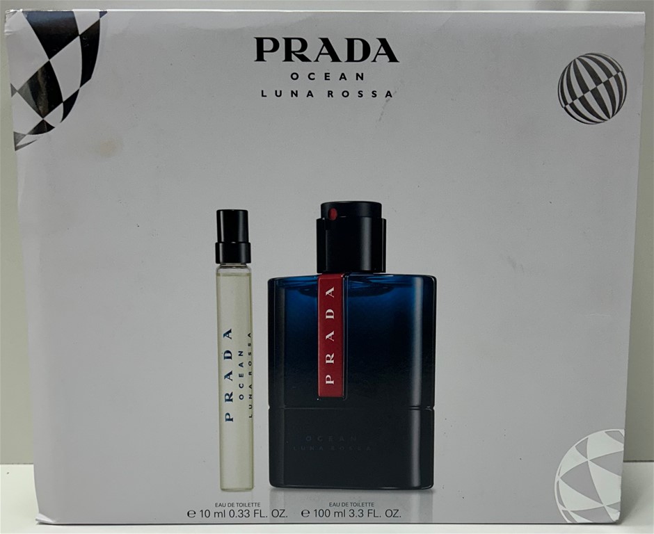 PRADA Ocean Luna Rossa Eau De Toilette 100ml & Travel Parfum 10ml Set ...