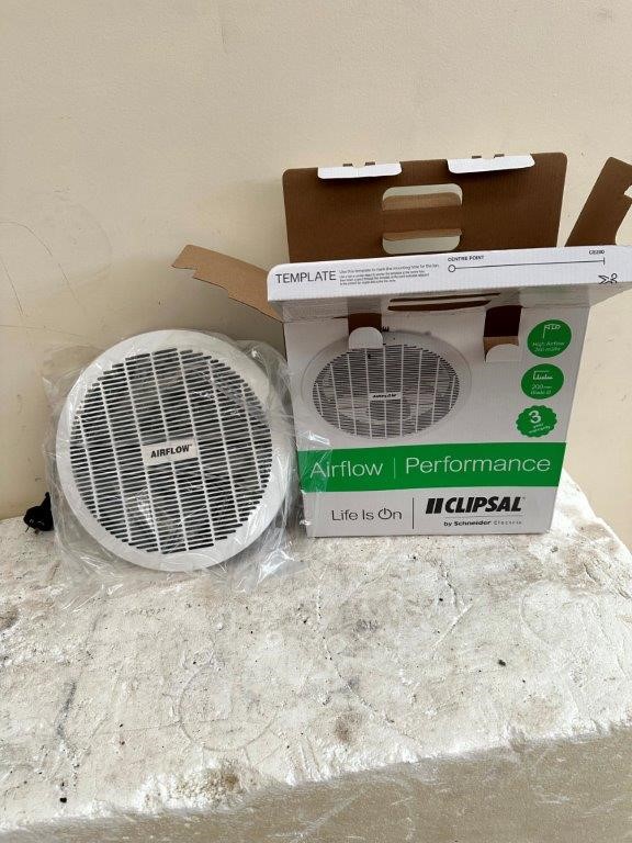 1 x Clipsal CE200 White 200mm Ceiling Exhaust Fan Auction (0124-3031509) | Grays Australia