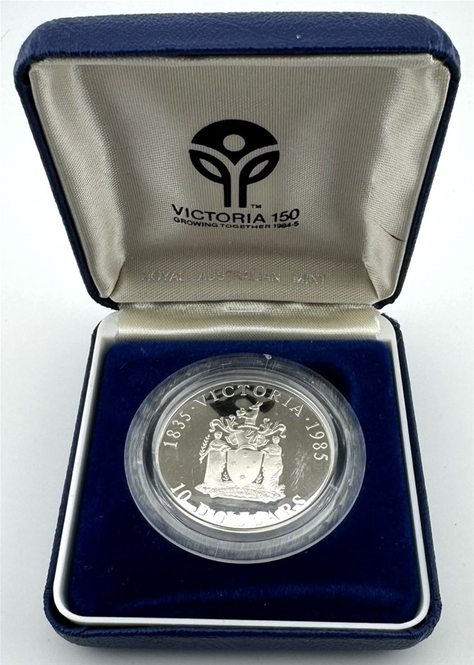 1985 R.A.M. (STATE SERIES - VICTORIA) $10 SILVER PROOF COIN Auction ...