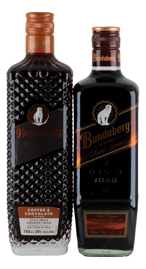 Mixed Pack Of Bundaberg Rum Royal Liqueur, Coffee & Chocolate (2x 700mL ...