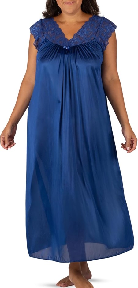 SHADOWLINE Women's Silhouette Plus Size Night Gown, Size 1X (XL), 100% ...