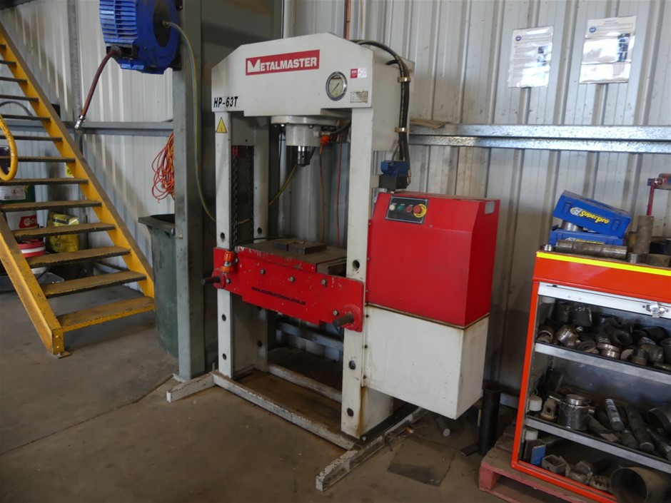 2015 Metal Master HP-63T Motorised Industrial Hydraulic Workshop Press ...
