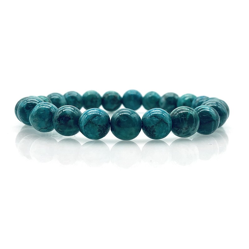8mm Natural Round African Jasper Turquoise Colour Gemstones Stretch ...