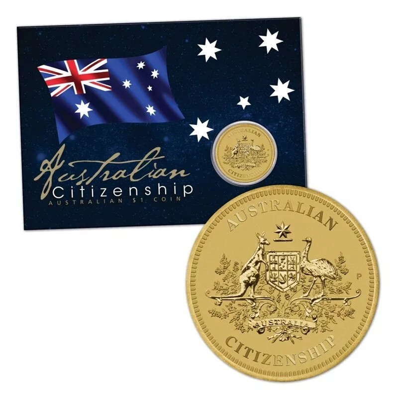 Australian: 2013 $1 Australian Citizenship P Mintmark Coin Auction ...