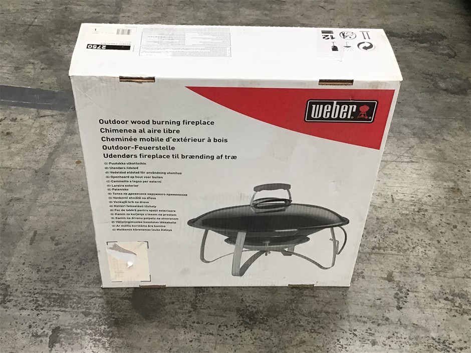 Weber Outdoor Wood Burning Fireplace Auction (0013-5059017) | Grays ...