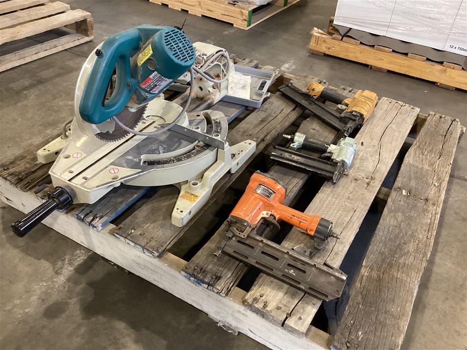 Makita LS1013 Dual Slide Compund Saw, Various Nail Guns, Qty x 4 ...