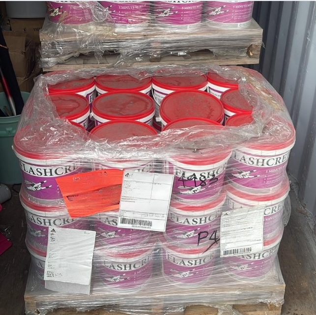 Flashcrete 5 Minute Mortar 8kg Bucket Pallet of (36 Units) Auction ...