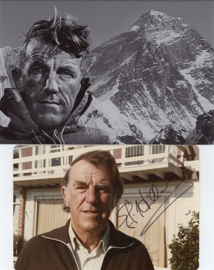 ED HILLARY SIGNED COLLAGE WITH MT EVEREST Auction (0005-2564713 ...