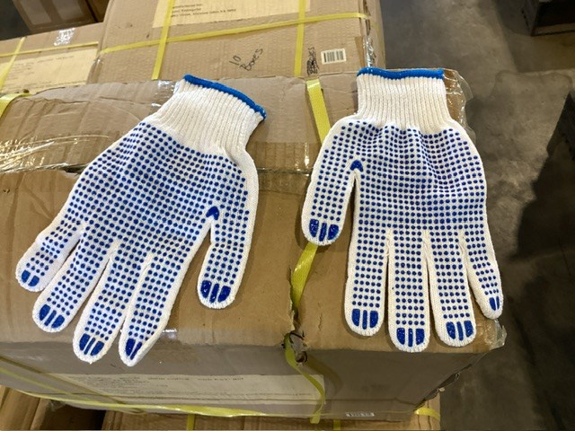 Dursafety Cotton Gloves With PVC Dot, Qty x 1 Box Auction (0018-8019828 ...