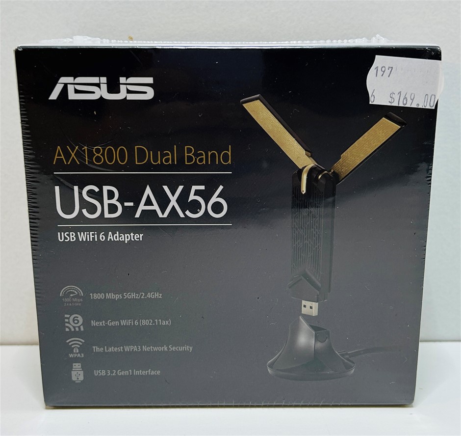 ASUS AX1800 DUAL BAND UBS-AX56 USB WIFI 6 Adapter Auction (0087-2564785 ...