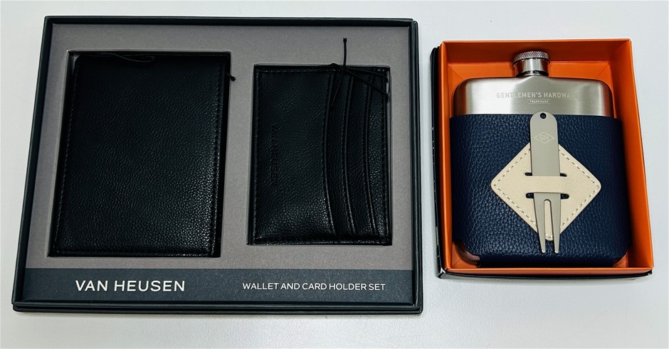 VAN HEUSSEN Black Wallet & Card Holder & GENTLEMANS'S HARDWARE HIP ...