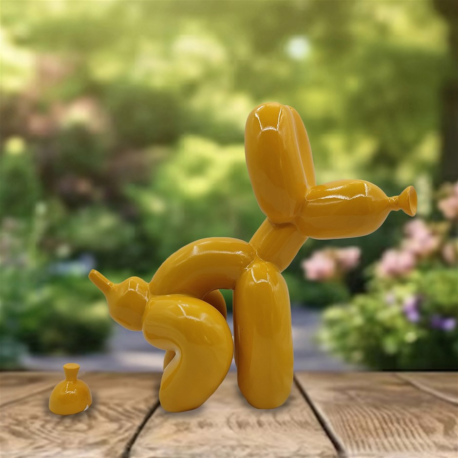MINI Replica JEFF KOONS Resin Sculpture " SQUAT POOP BALLOON DOG ...