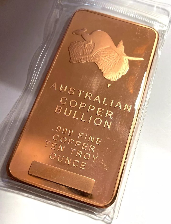 10 Oz Sydney Harbor Bridge Ingot 999 Pure Australian Copper Bullion Acb ...